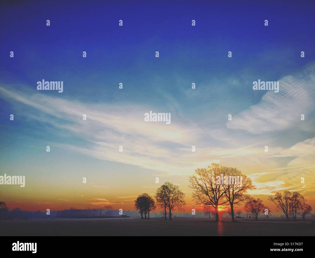 Colorful countryside sunrise Stock Photo - Alamy