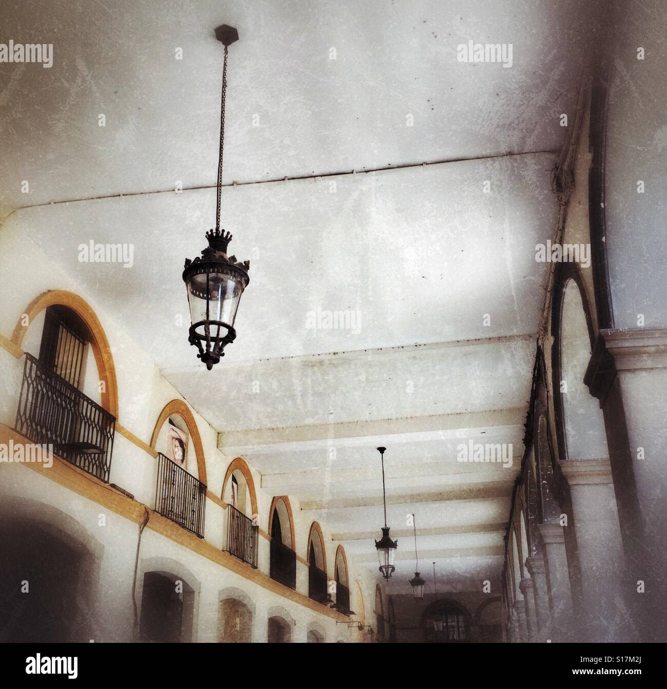 A beautiful alleyway in Girona, Spain Stock Photo - Alamy