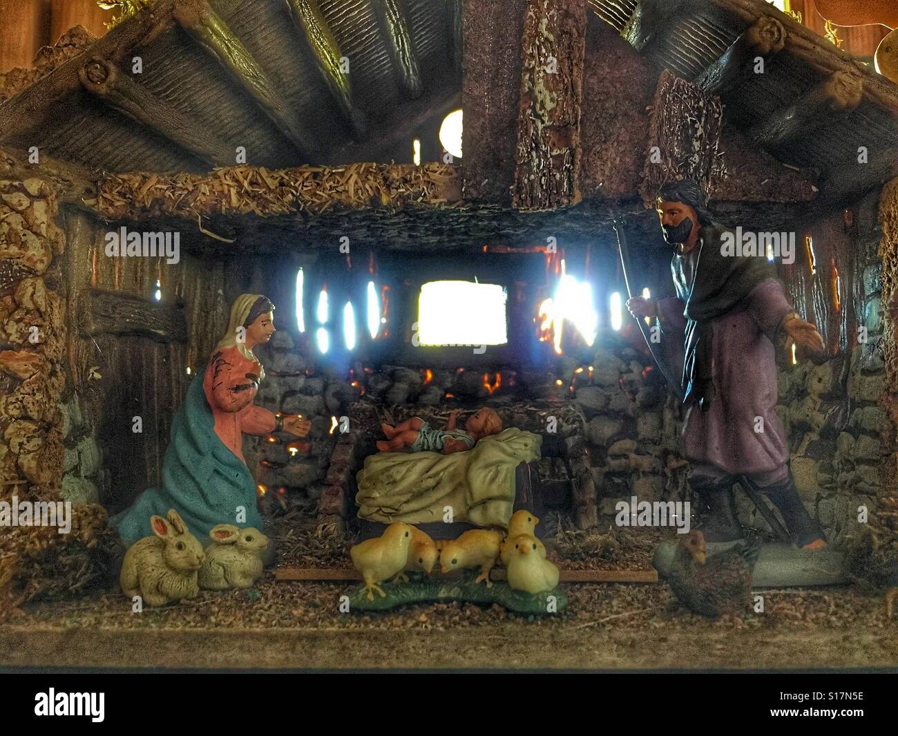 Nativity scene, a Belen Stock Photo - Alamy