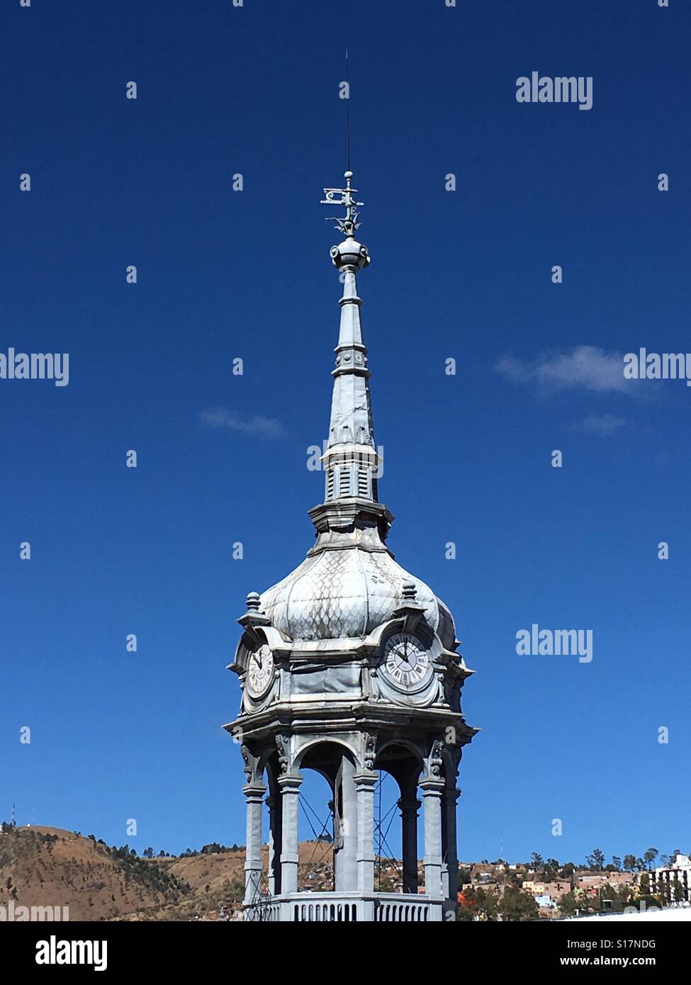 Clock tower in Mexico Stock Photo - Alamy