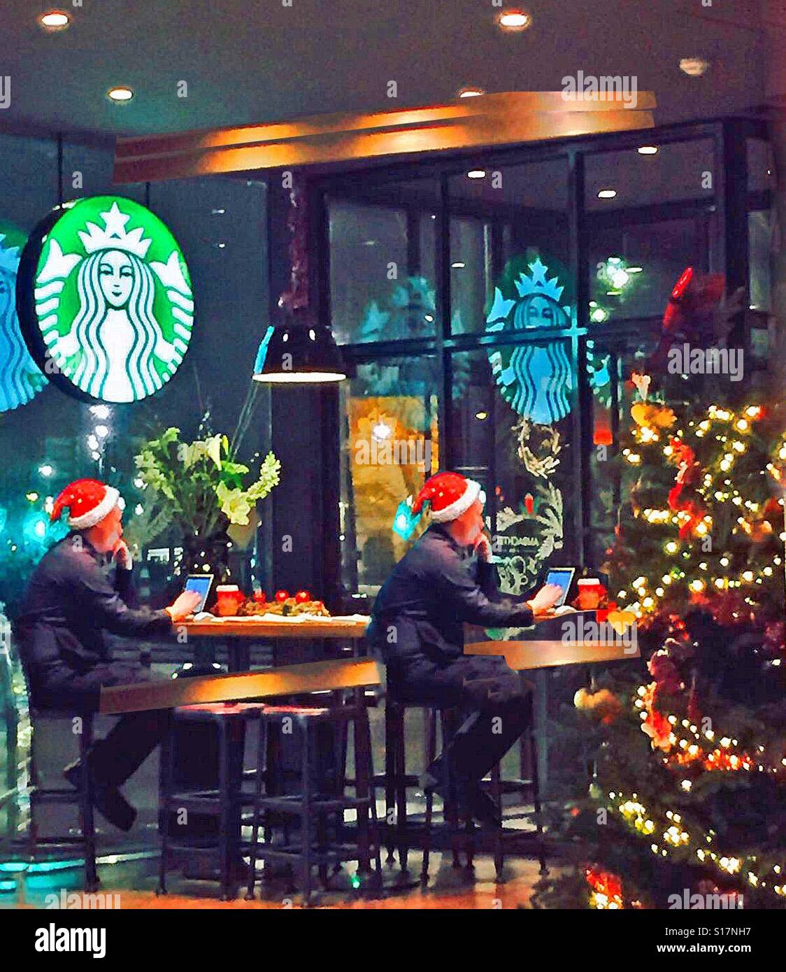 Santa coffee hi-res stock photography and images - Alamy