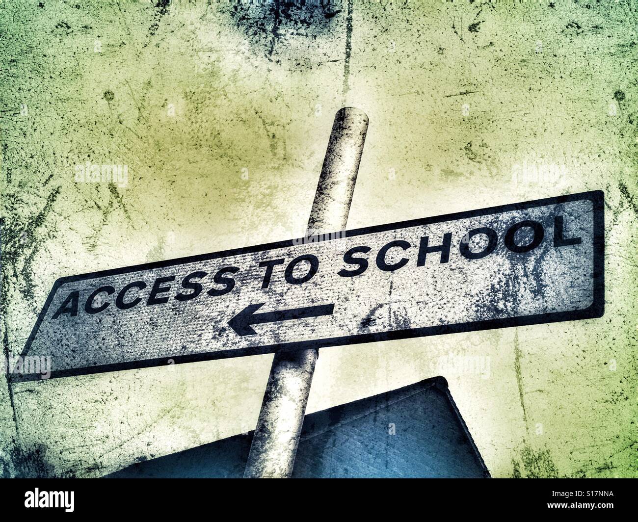 School sign access hi-res stock photography and images - Alamy