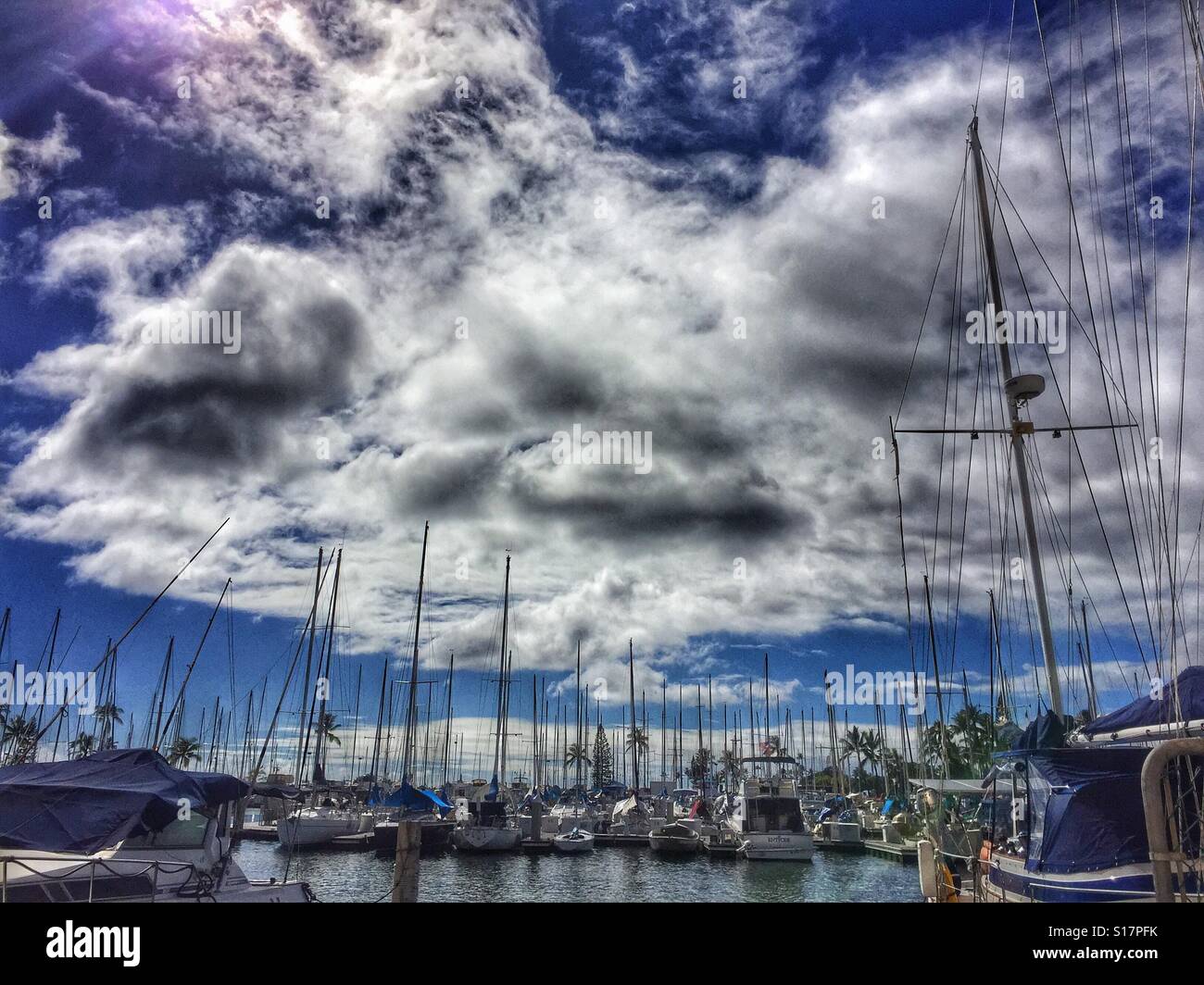 Ala Wai boat basin Stock Photo - Alamy