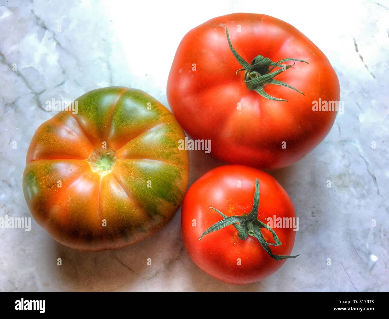 Three different tomato varieties Stock Photo - Alamy