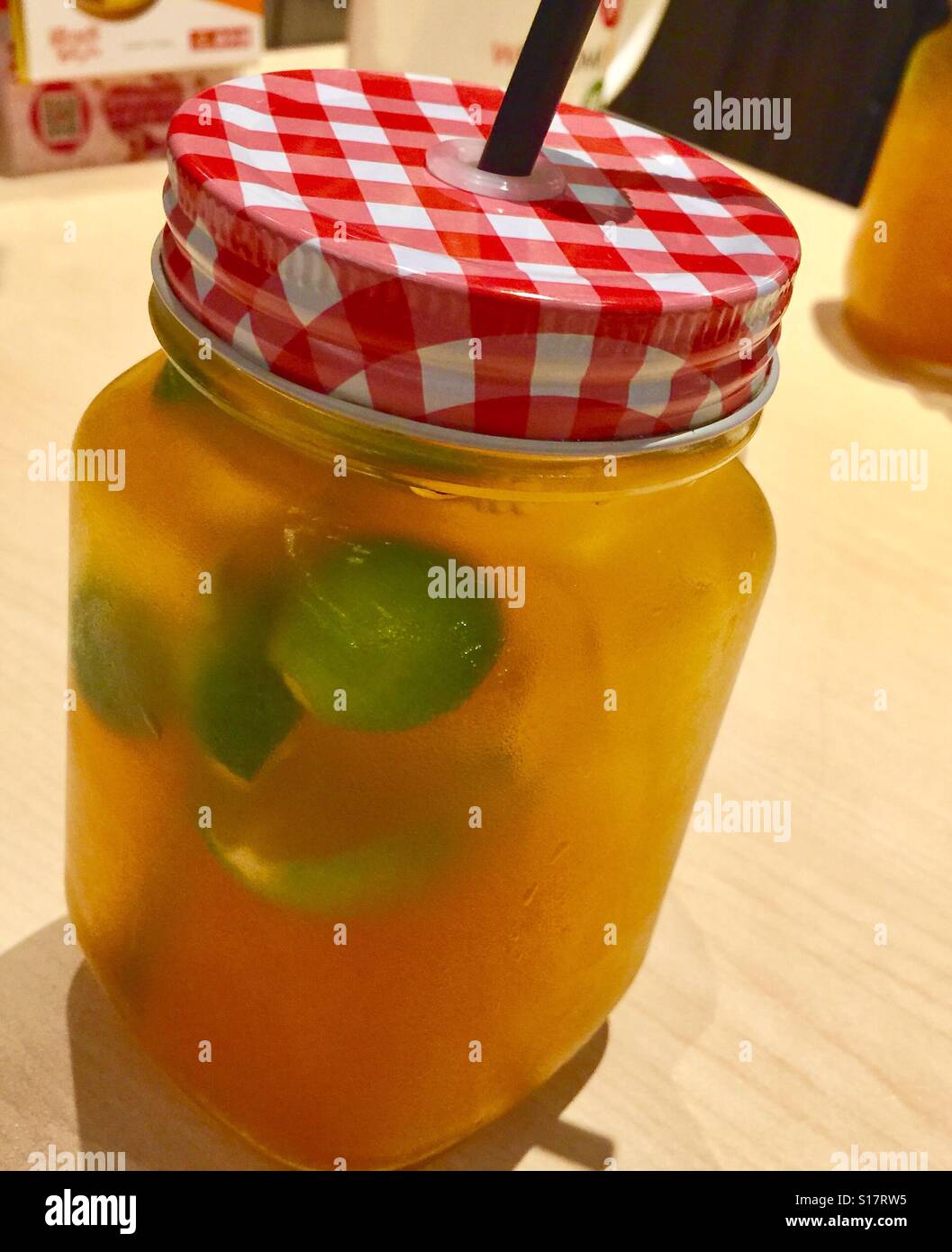 Juice In Glass Container High Resolution Stock Photography and Images ...