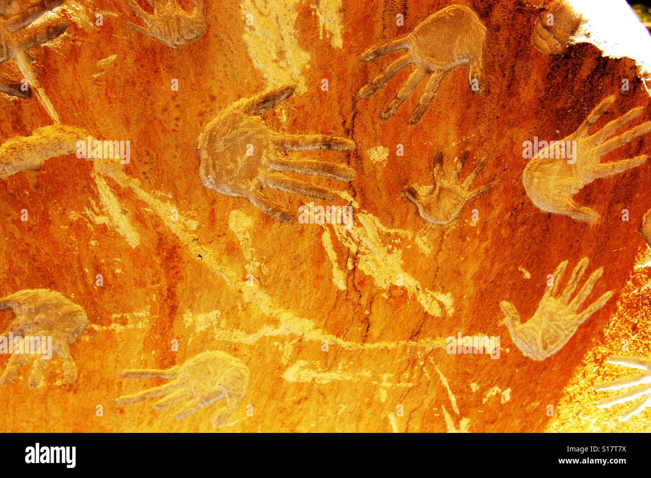 Hand print stone hi-res stock photography and images - Alamy