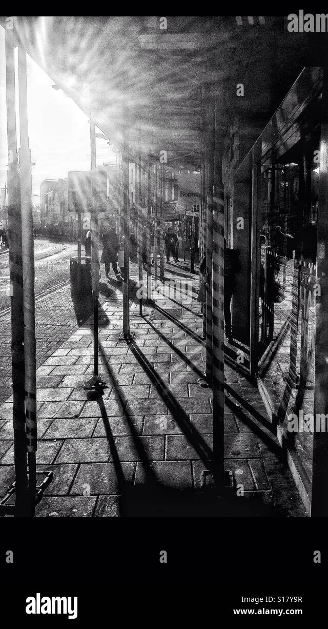 Shadows in a street scene Stock Photo - Alamy