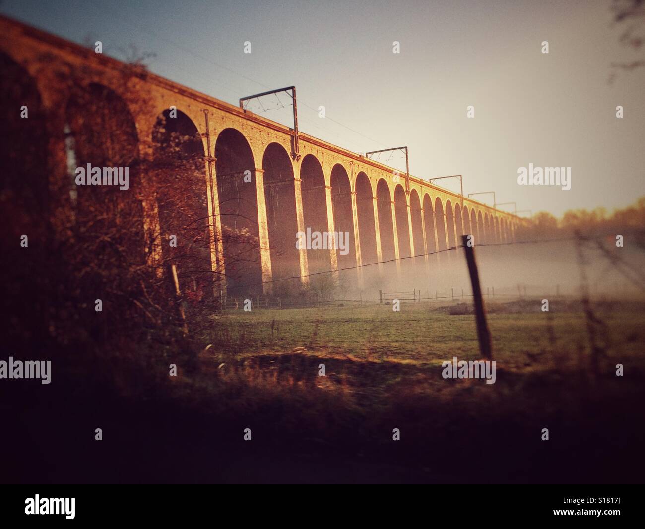 Welwyn Viaduct at sunset Stock Photo - Alamy