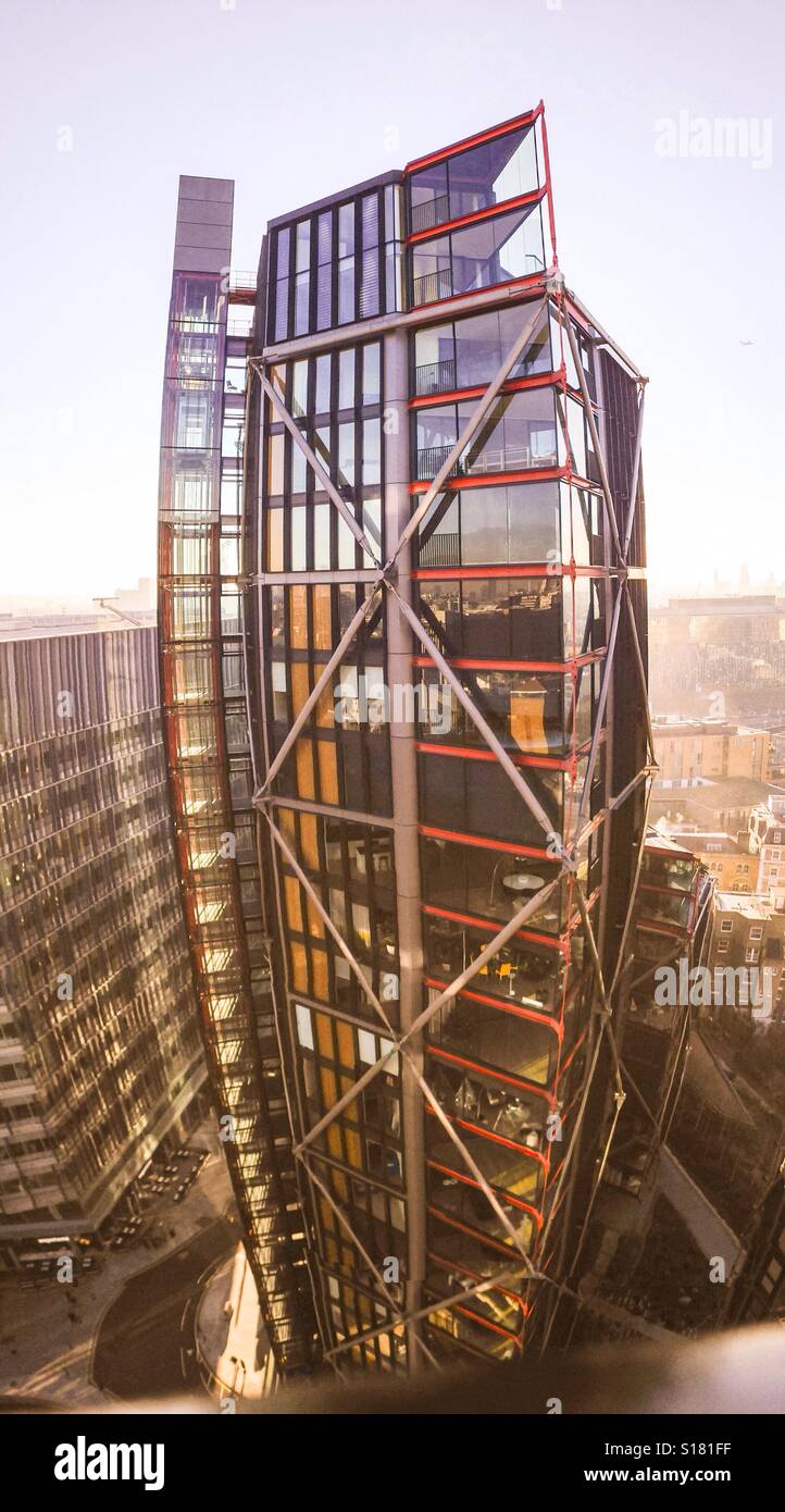 Vertical panorama of a modern apartment building Stock Photo - Alamy