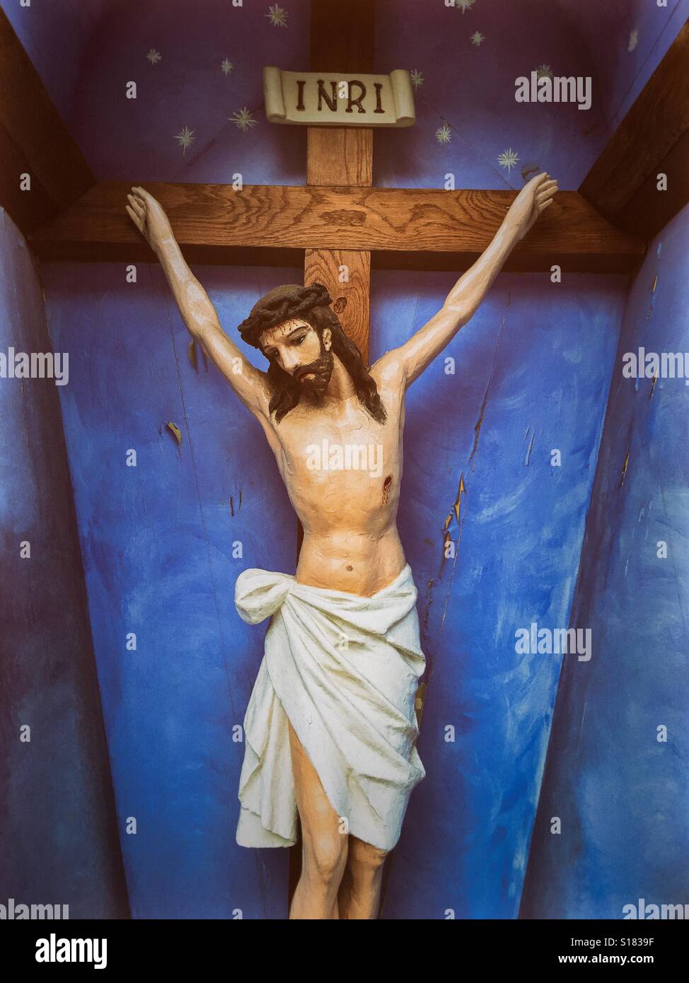 Sculpture of Jesus Christ crucified Stock Photo - Alamy
