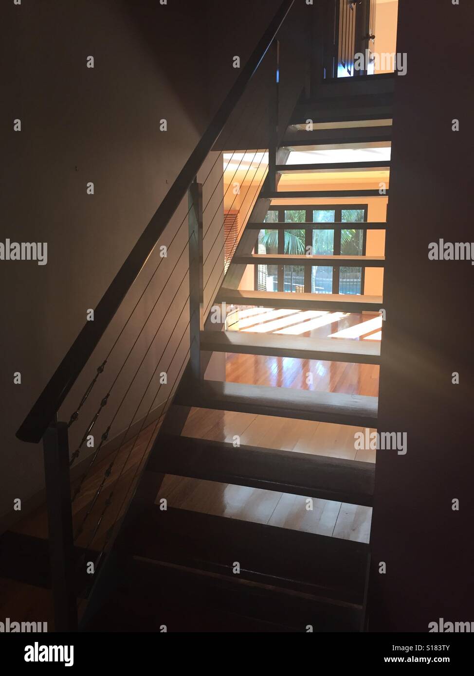 Empty stairs railing hi-res stock photography and images - Alamy