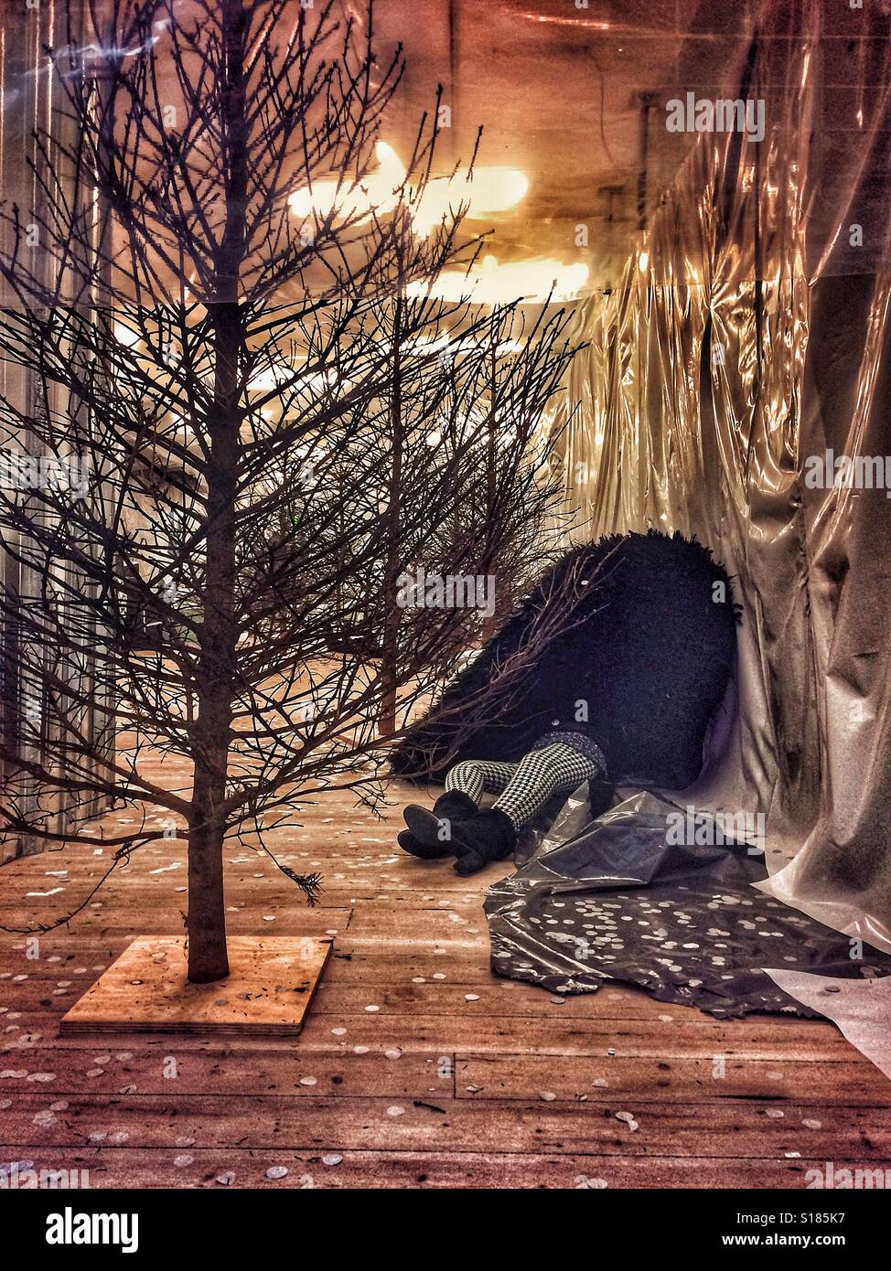 Christmas window display, little Portland Street, London Stock Photo ...