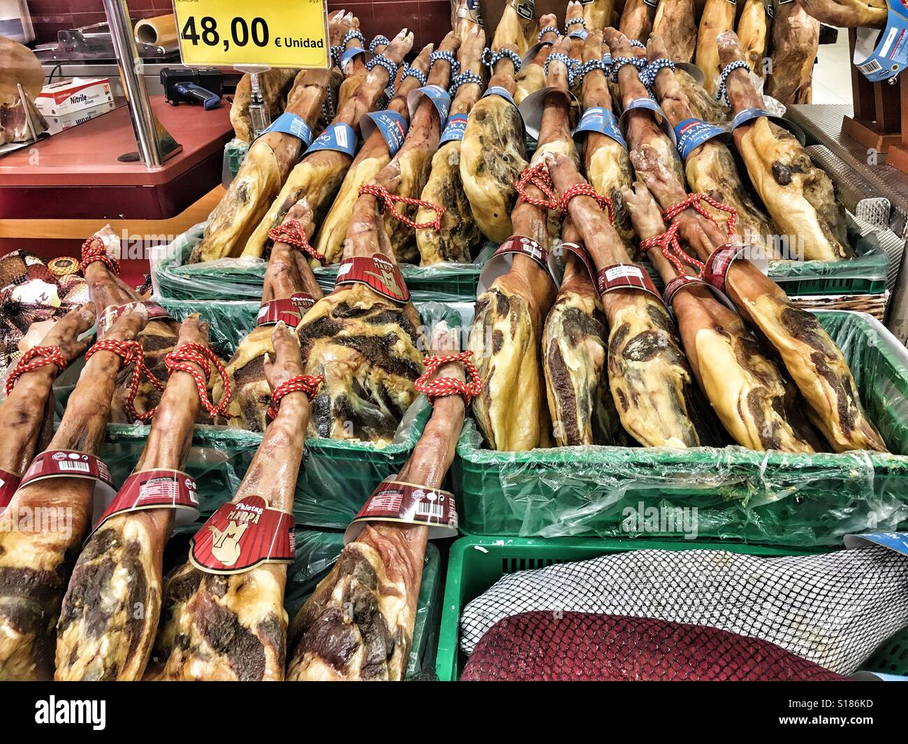 Serrano hams ham pig hi-res stock photography and images - Alamy