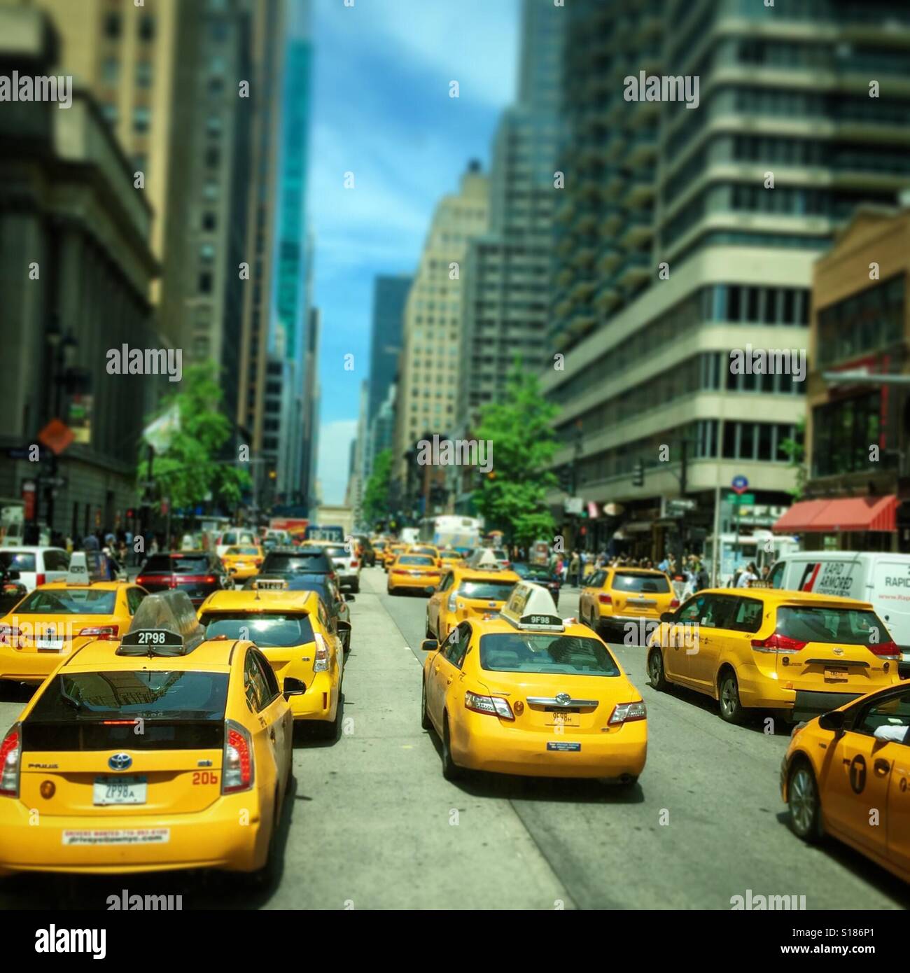 Taxi traffic New York City Stock Photo - Alamy