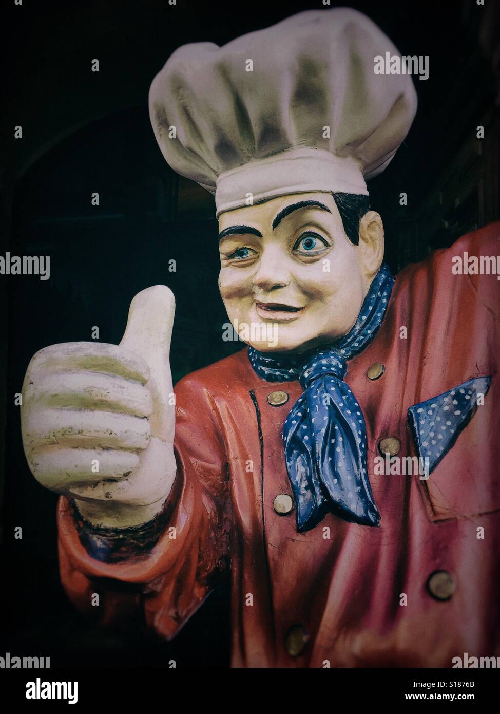 Chef figure giving thumbs up Stock Photo - Alamy