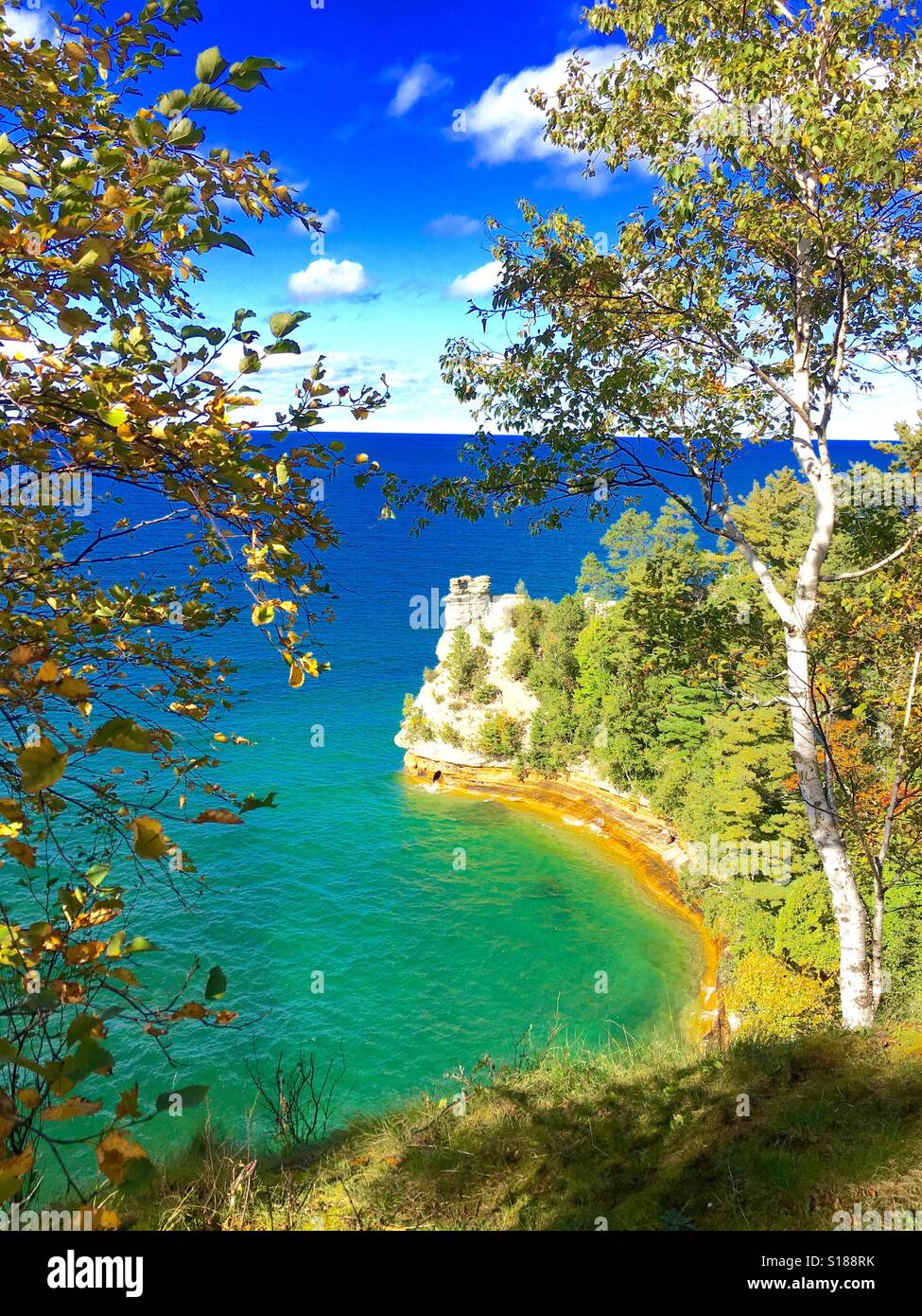 Beautiful view @ Pictured Rock - Munising, Michigan Stock Photo - Alamy