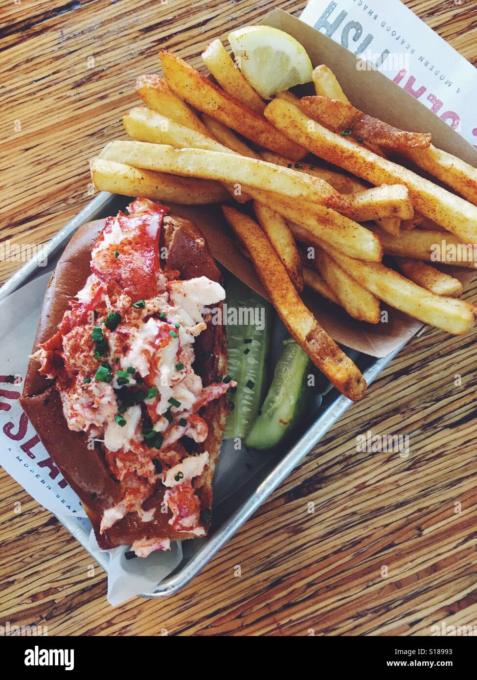 Lunch at slap fish Stock Photo - Alamy