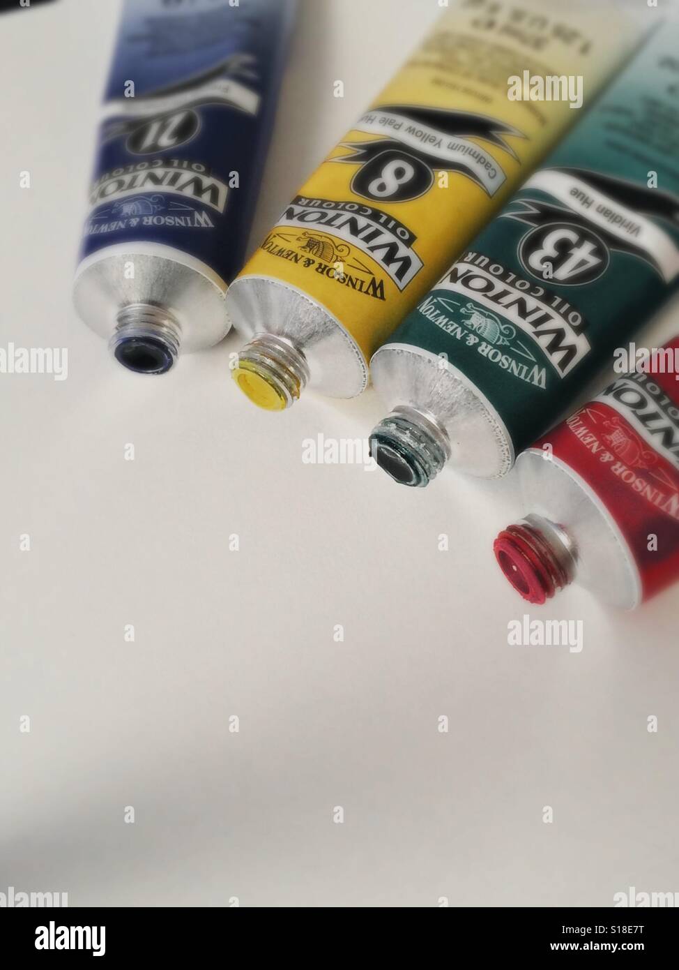 Tubes of oil paints Stock Photo - Alamy