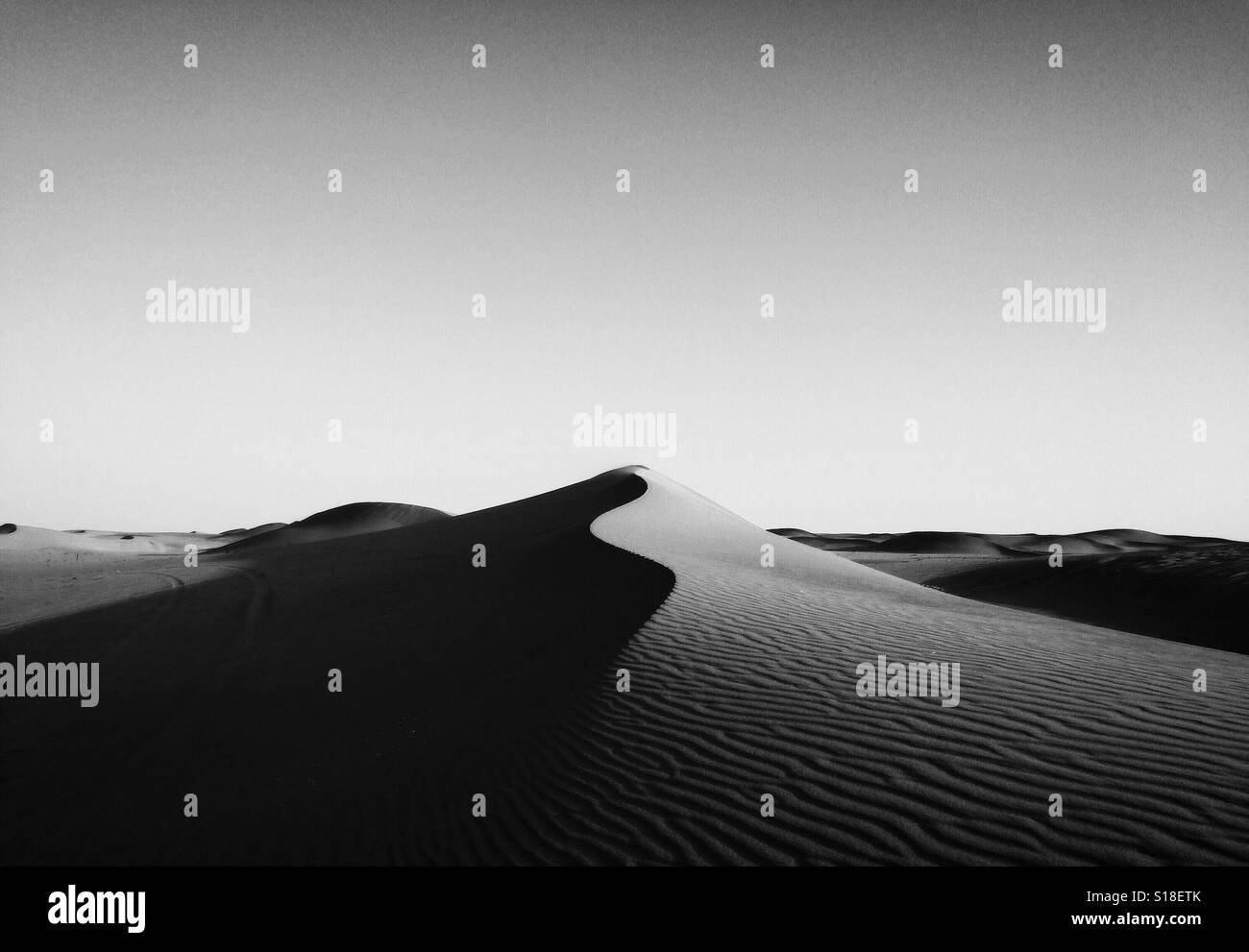 Saudi desert sunset Black and White Stock Photos & Images - Alamy