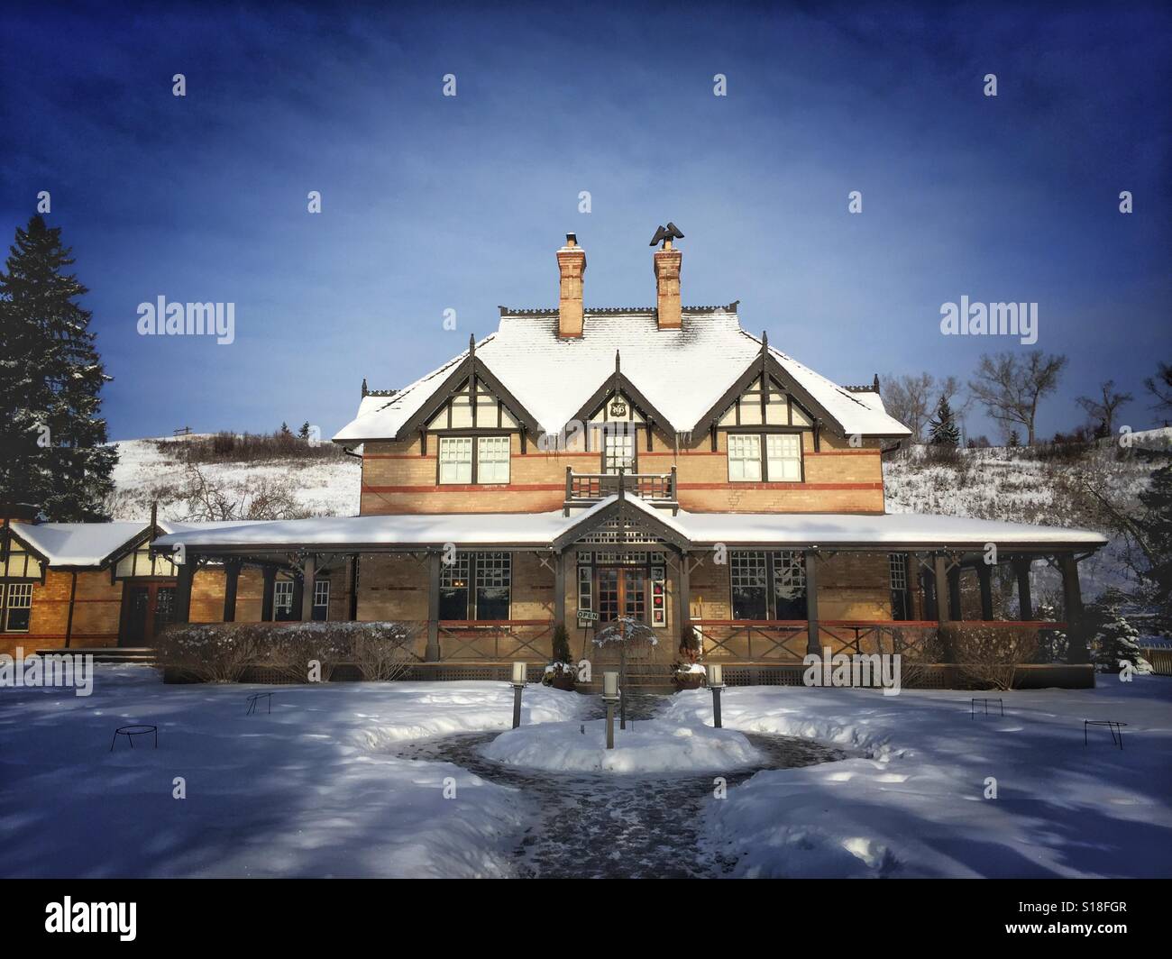 Bow Valley Ranch Restaurant Stock Photo - Alamy