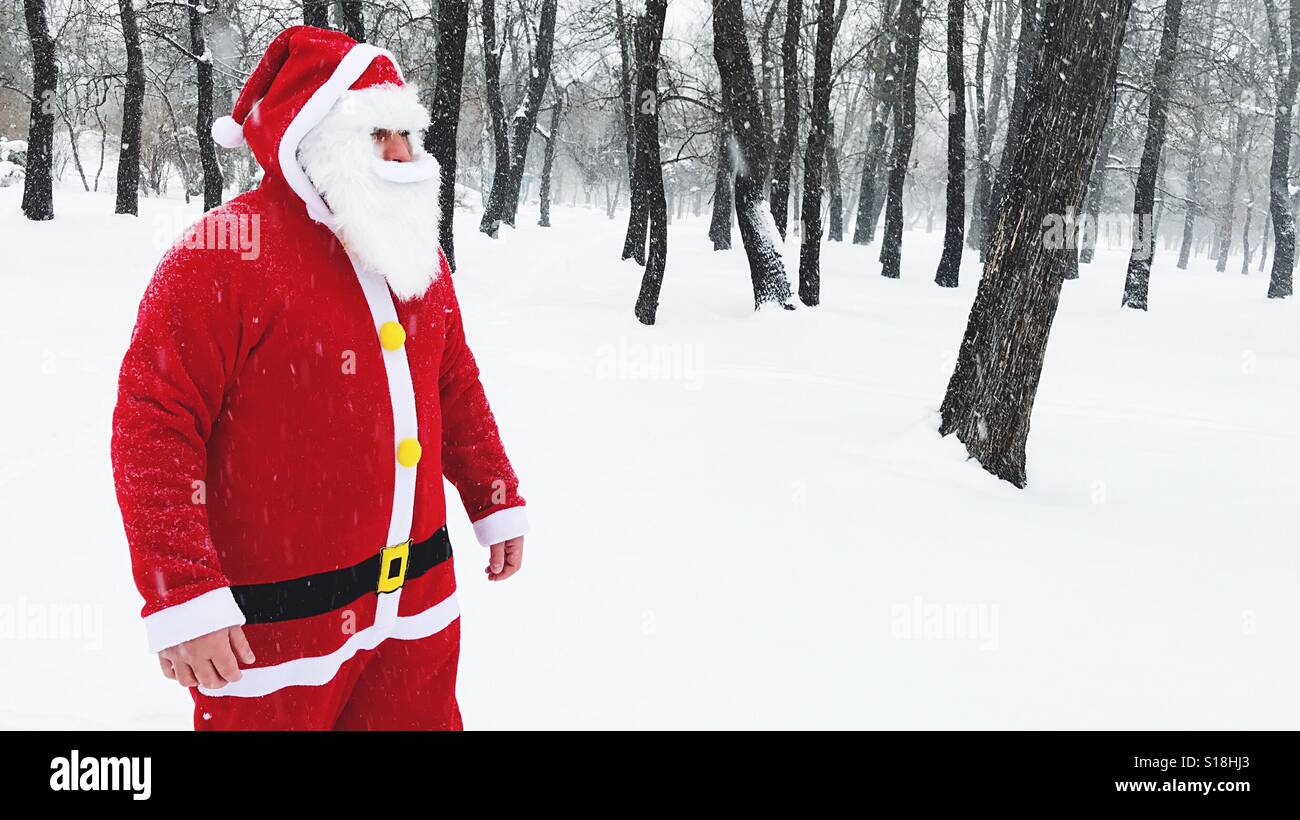 Santa Claus snow Stock Photo - Alamy
