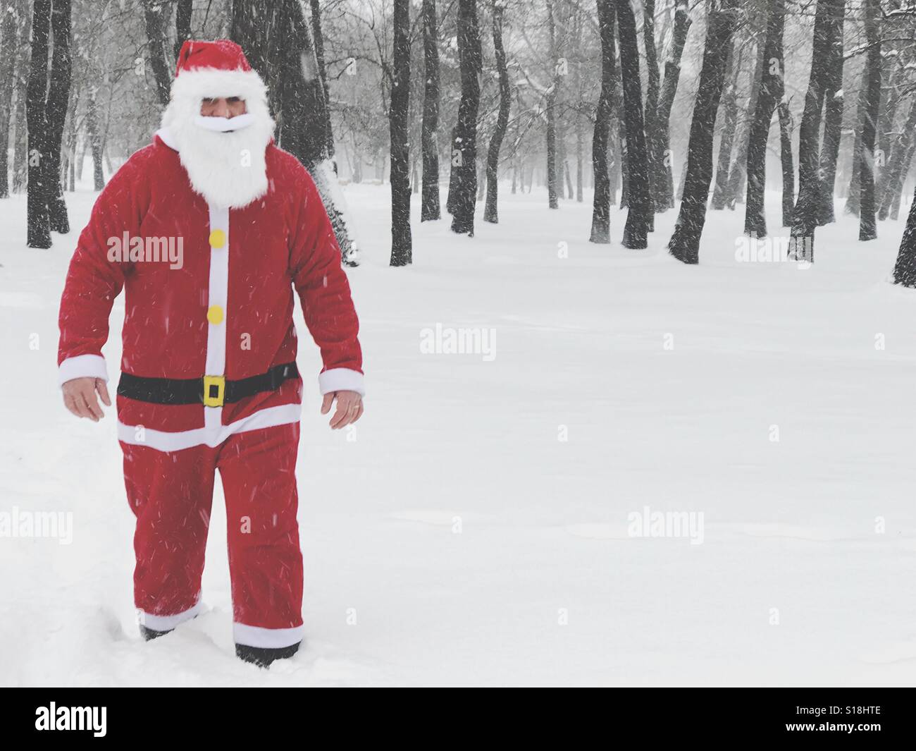 Santa claus in the snow hi-res stock photography and images - Alamy