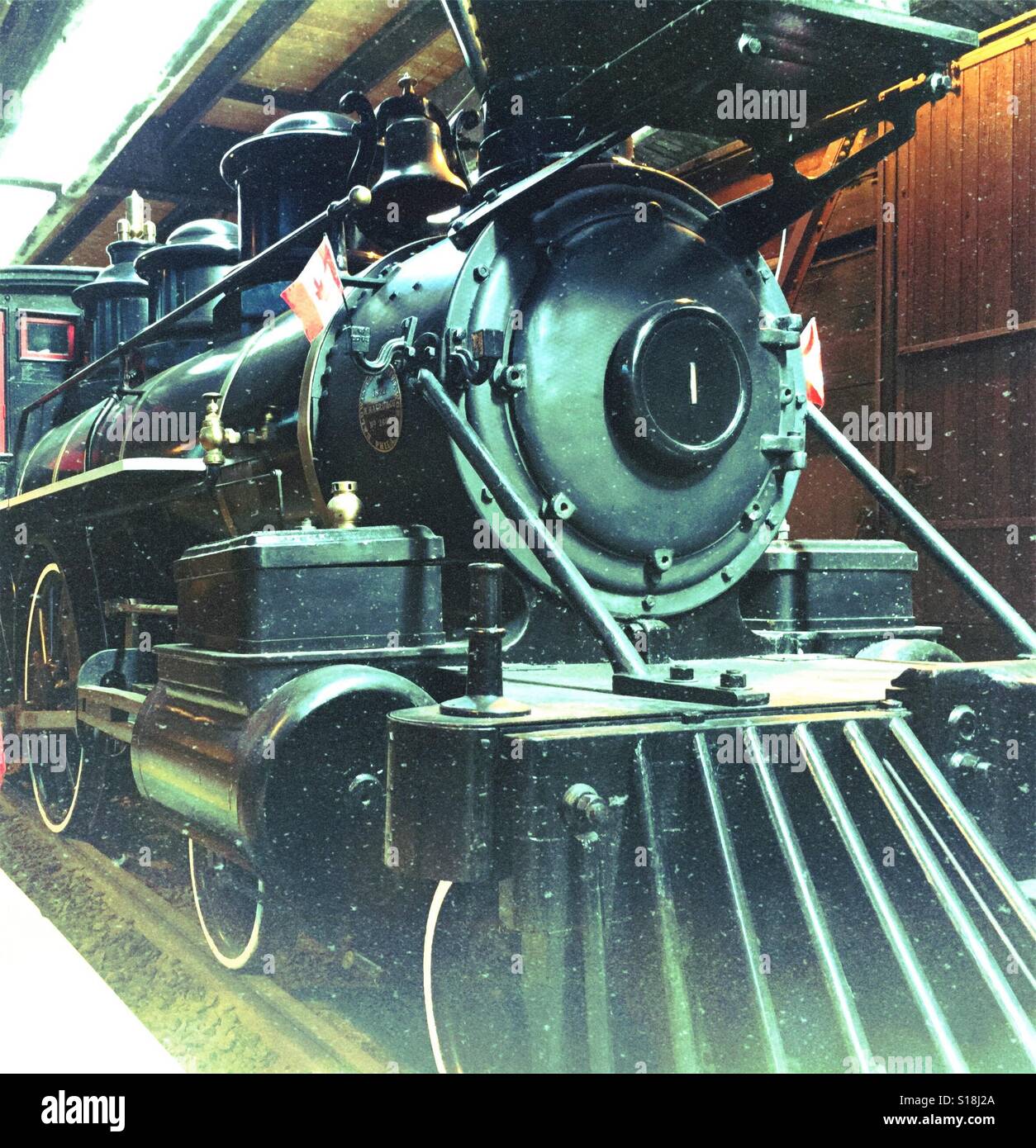 Old school train Stock Photo - Alamy