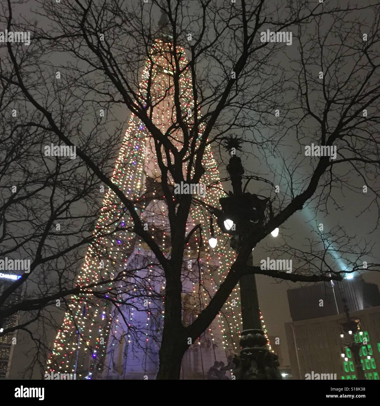 Indianapolis Circle of Lights Stock Photo - Alamy