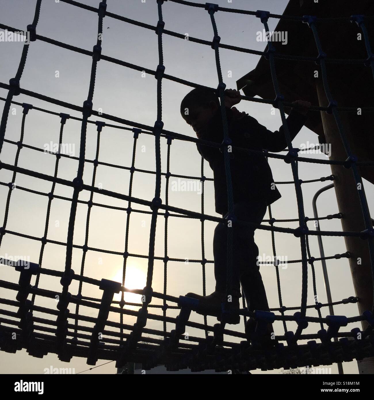 Scared child silhouette hi-res stock photography and images - Alamy
