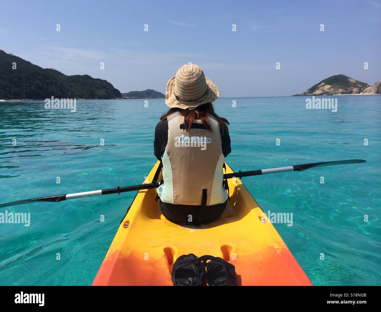 Kayaking near Tokashiki island, Okinawa, Japan Stock Photo - Alamy