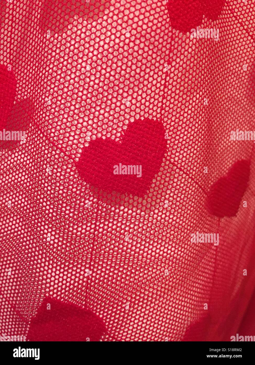 Heart fabric mesh for Valentine's Day, USA Stock Photo - Alamy
