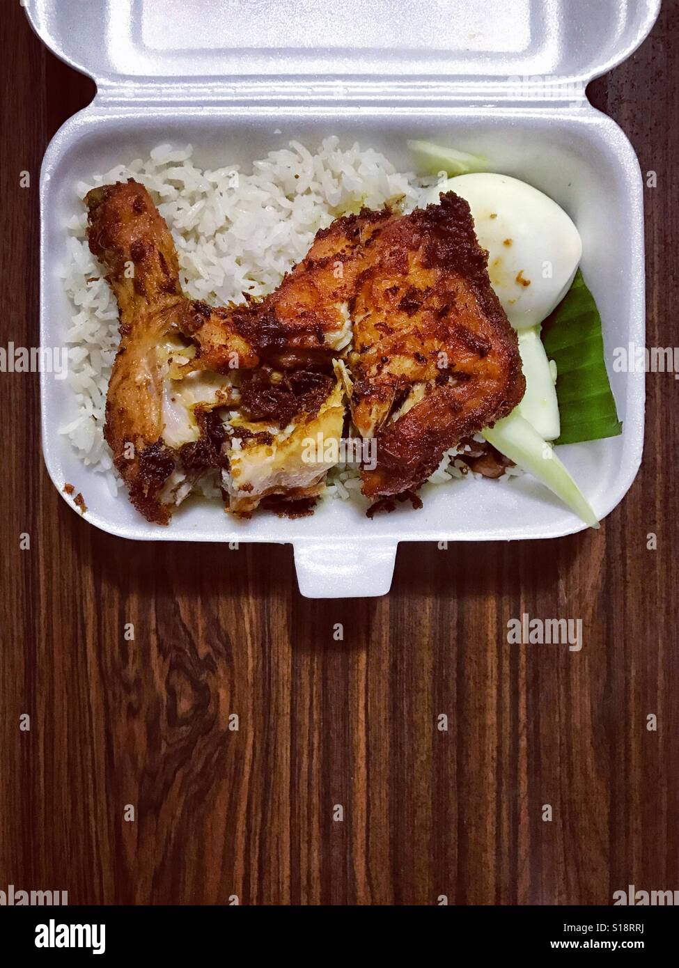 Takeaway food in foam container Stock Photo - Alamy