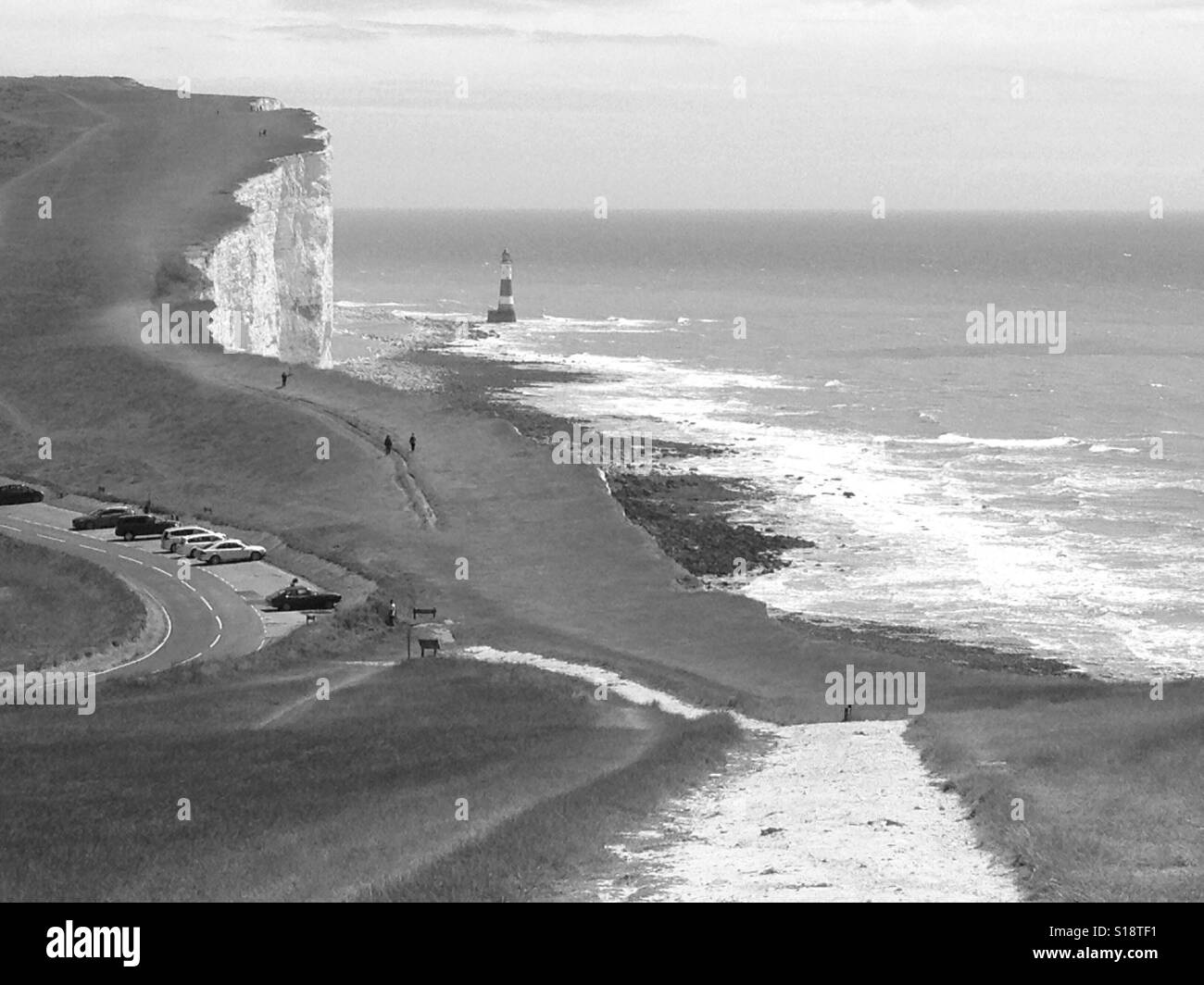 Beautiful beach view Black and White Stock Photos & Images - Alamy