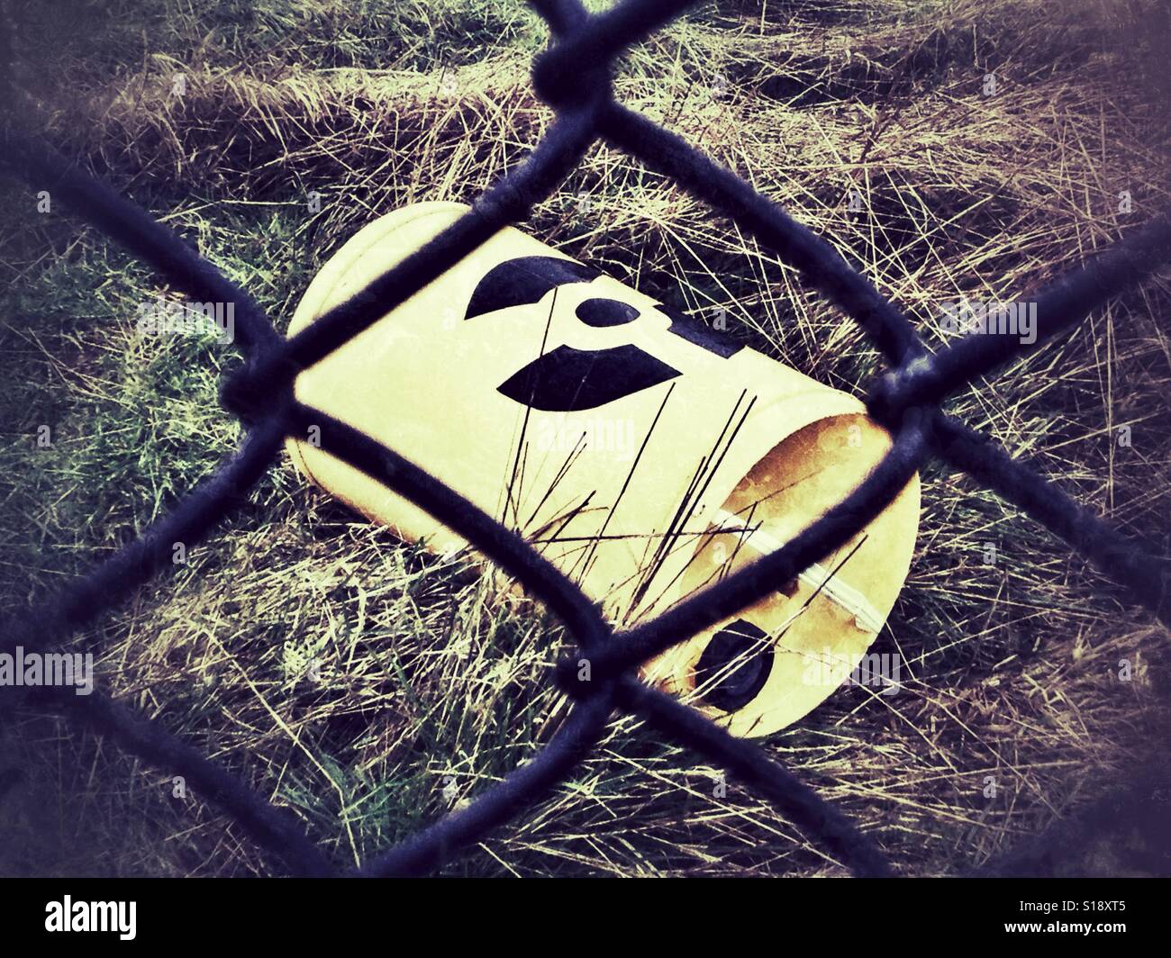 Mock up of a container of radioactive waste on a former Cold-War ...
