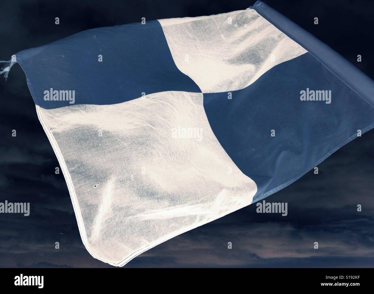 Coastguard flag with inverted colour Stock Photo - Alamy