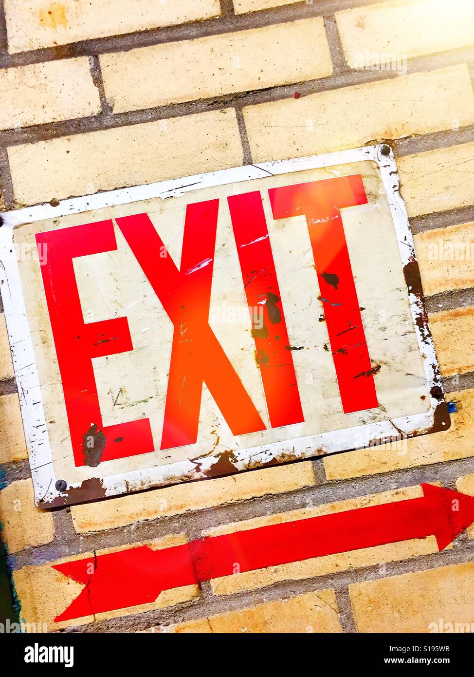 Old Exit Sign High Resolution Stock Photography and Images - Alamy