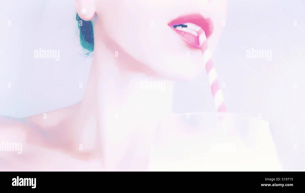 Woman lipstick teeth hi-res stock photography and images - Alamy