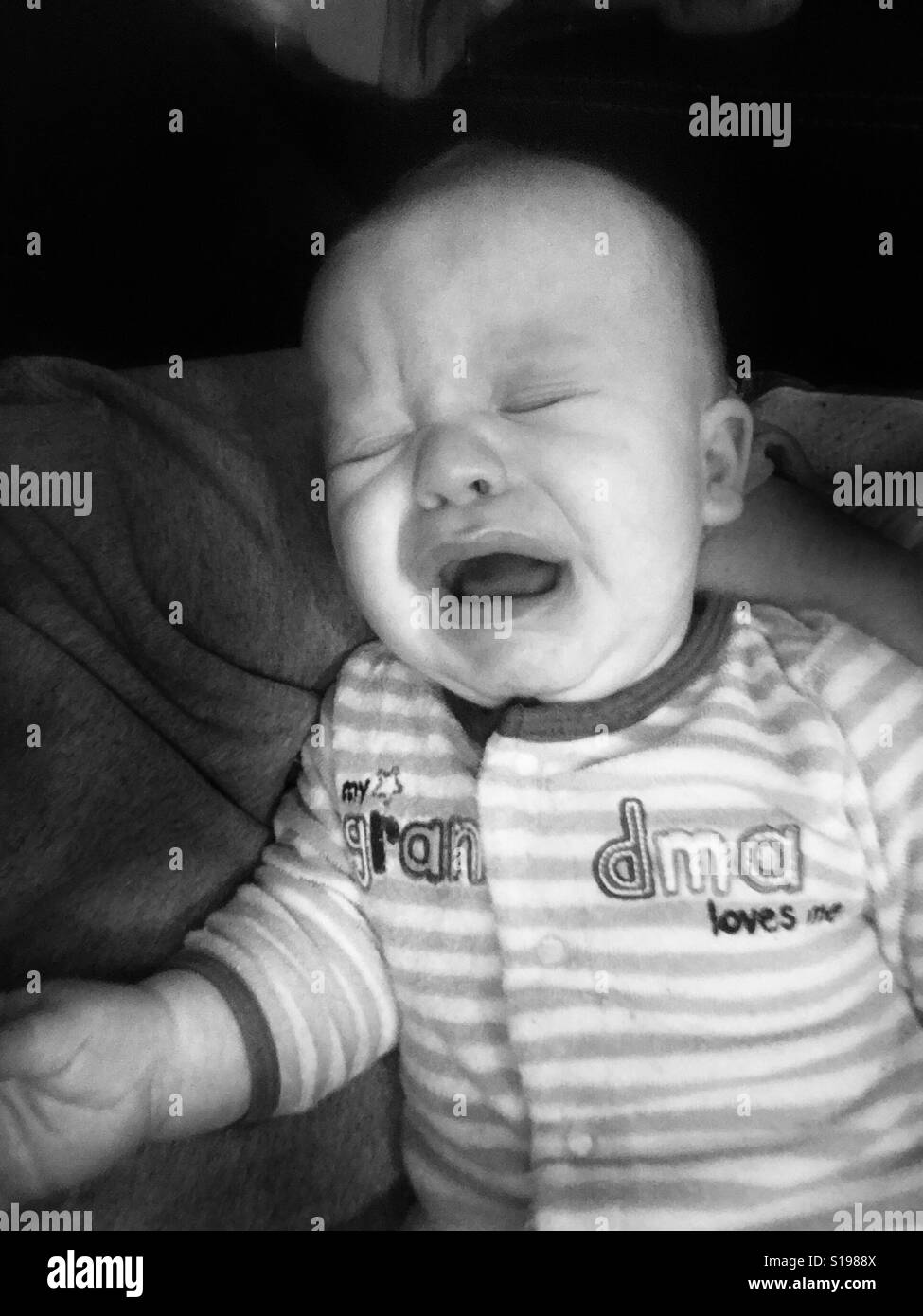 Crying baby Black and White Stock Photos & Images - Alamy
