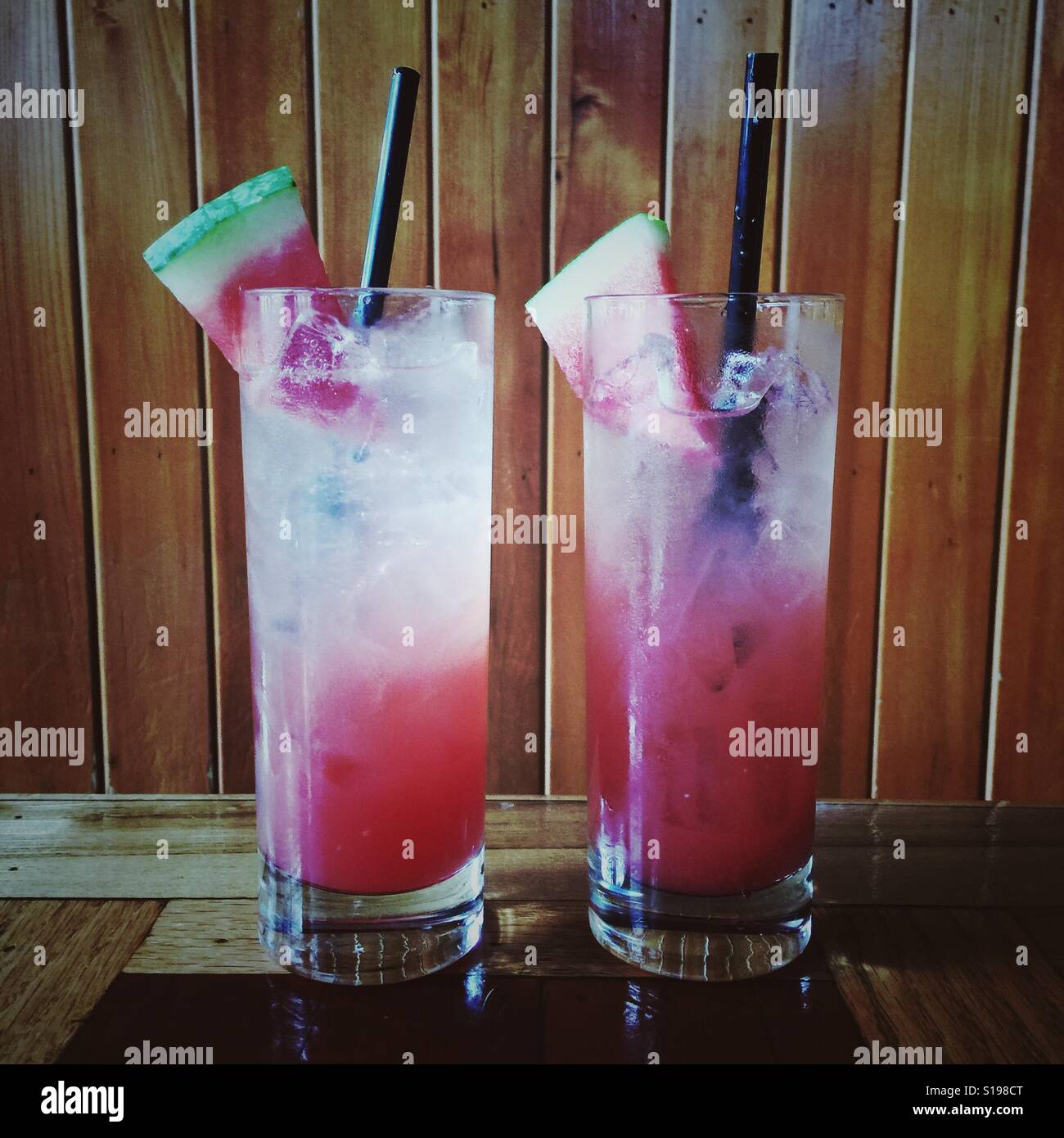 Fancy watermelon coctails Stock Photo - Alamy