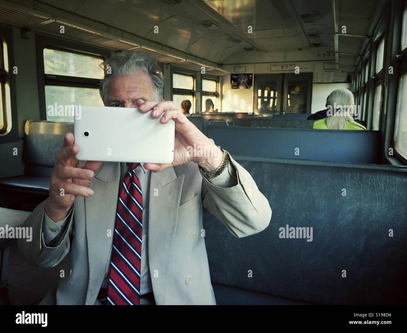 Old man train hi-res stock photography and images - Alamy