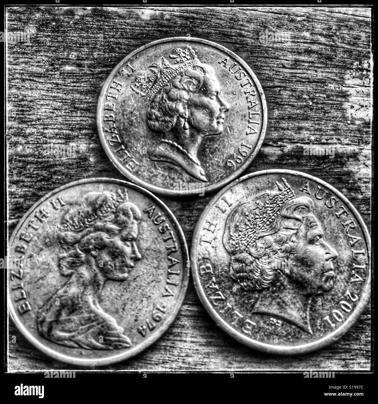 Australian coins Black and White Stock Photos & Images - Alamy