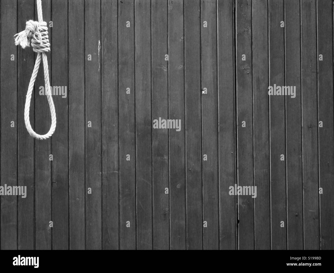 Hanged rope Black and White Stock Photos & Images - Alamy