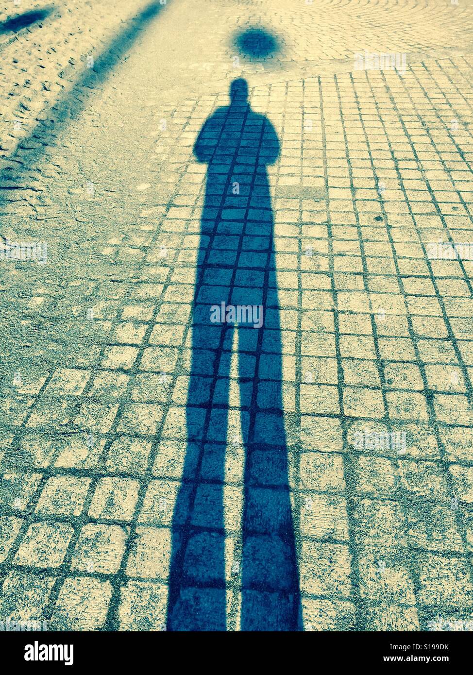 Shadow pavement sidewalk bricks hi-res stock photography and images - Alamy
