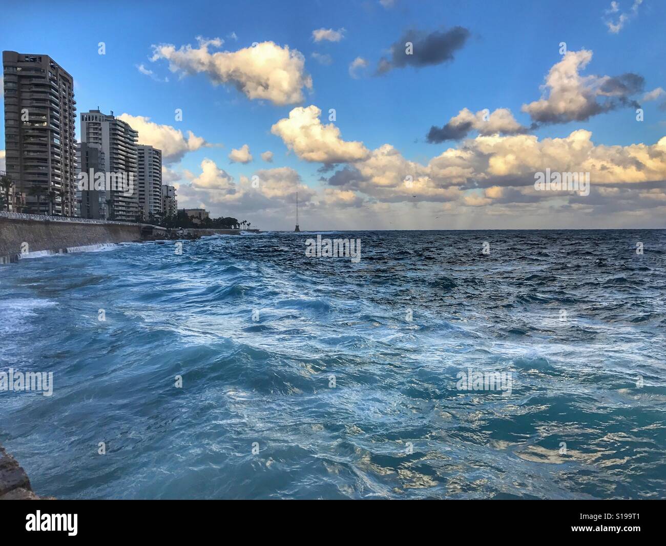 Beirut sea side in Winter Stock Photo - Alamy