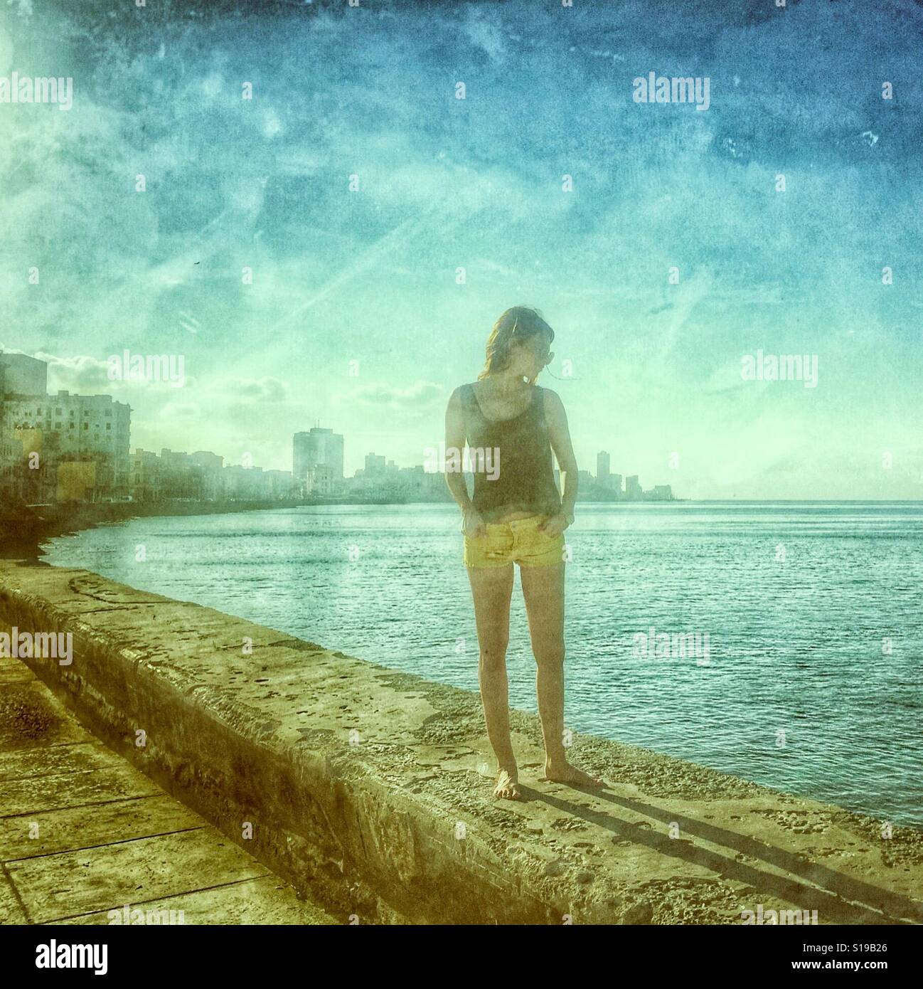 Girl Malecon Havana Cuba High Resolution Stock Photography and Images ...