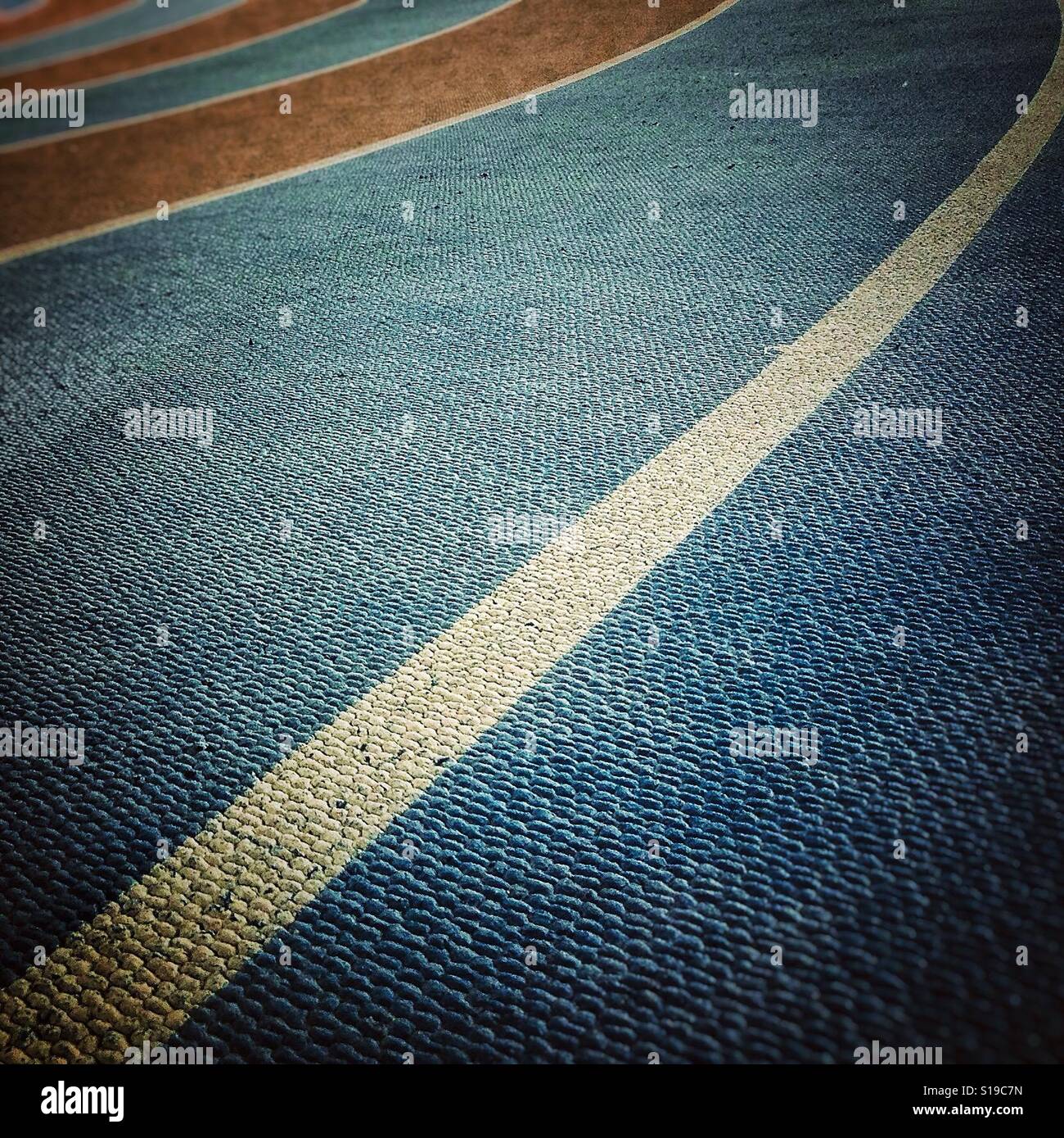 Runnning lanes on athletic running track Stock Photo - Alamy