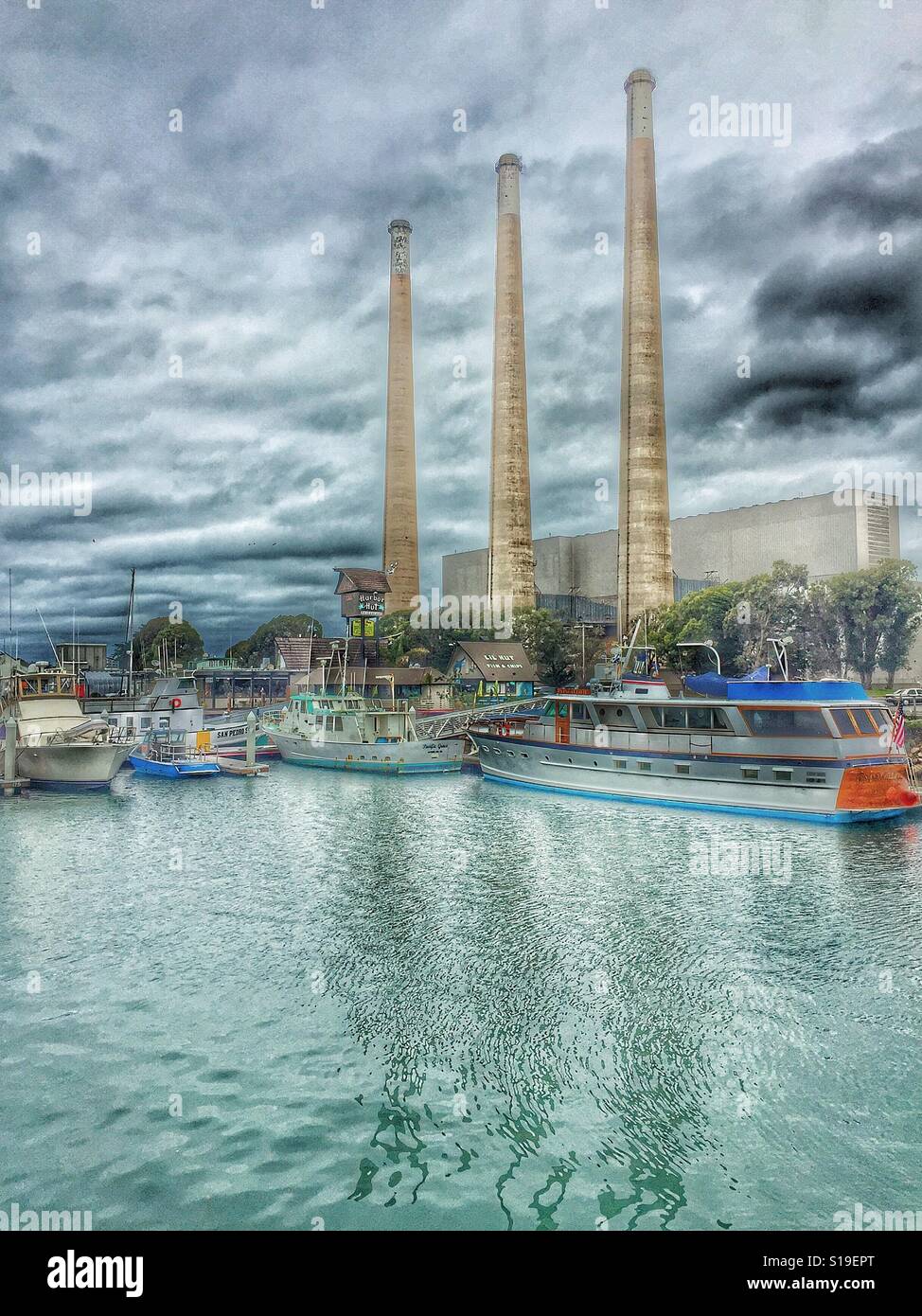 Power plant stacks hi-res stock photography and images - Alamy