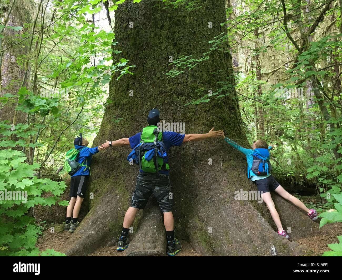 Kids Hugging Tree High Resolution Stock Photography and Images - Alamy