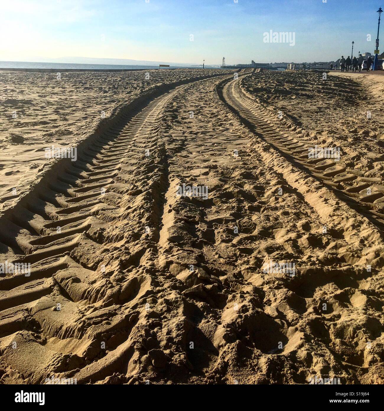 Tracks in the sand Stock Photo - Alamy