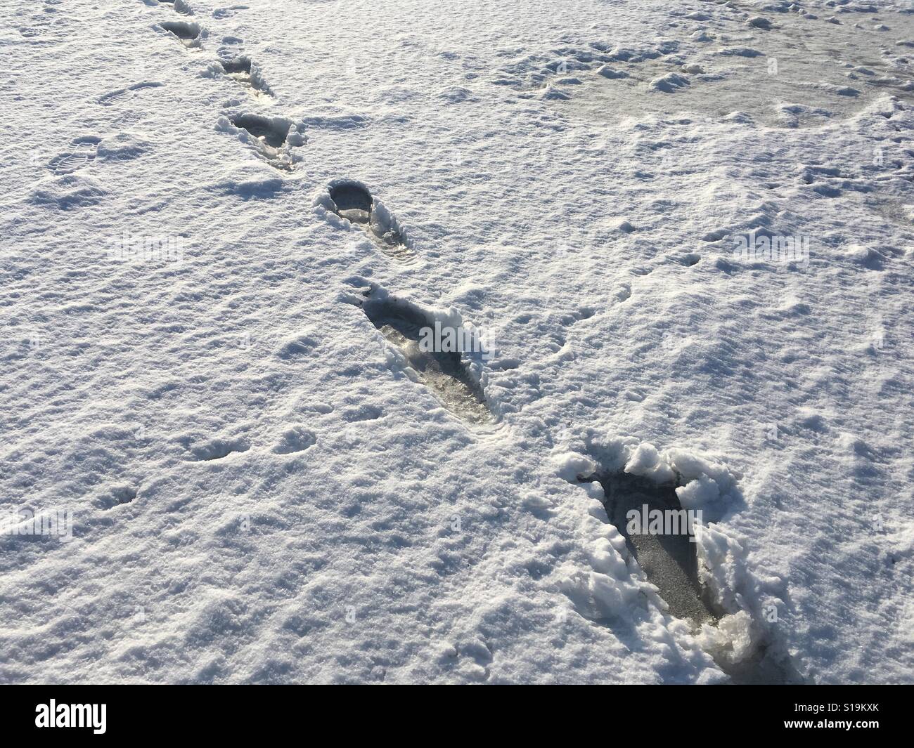 Footprint On Frozen River High Resolution Stock Photography and Images ...